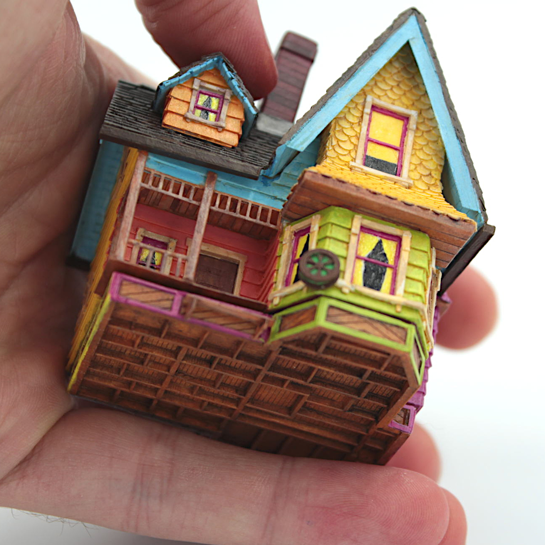 "Up house" custom engagement ring box | THEMODELMAKER